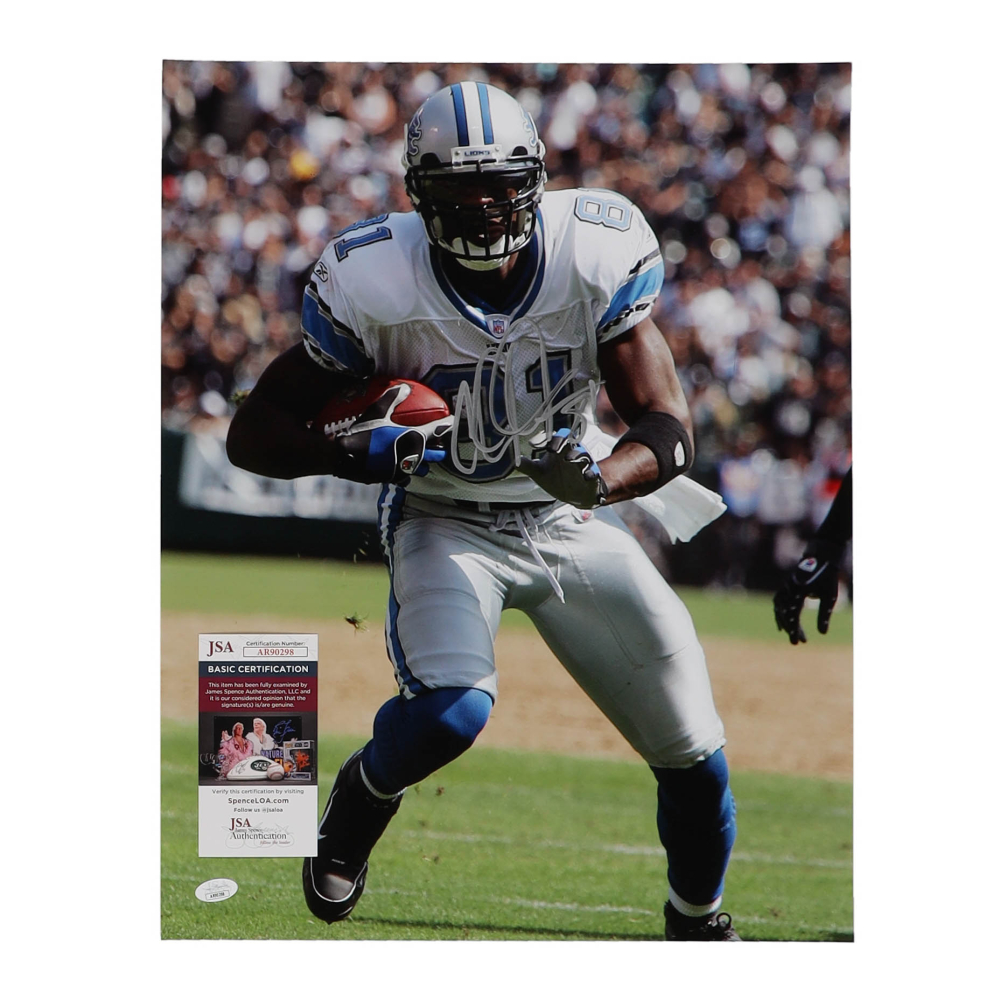 Calvin Johnson Signed Lions 16x20 Photo (JSA) | Pristine Auction