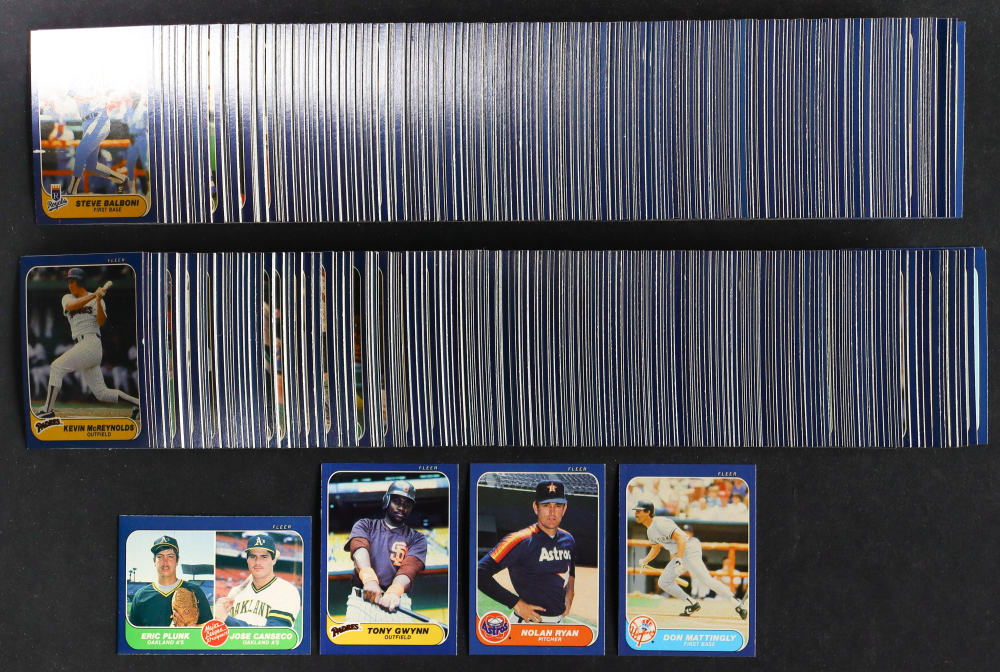 1986 Fleer Baseball Complete Set Of (660) Cards With Jose Canseco #649 