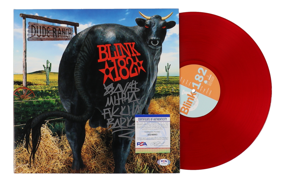 Travis Barker Signed Blink 182 "Dude Ranch" Vinyl Record Album ...