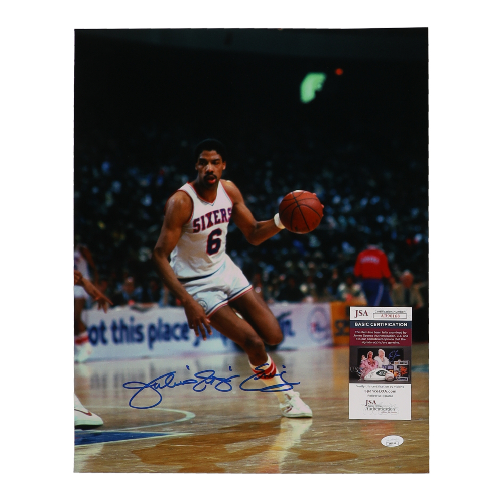 Julius "Dr. J" Erving Signed 76ers 16x20 Photo (JSA) | Pristine Auction