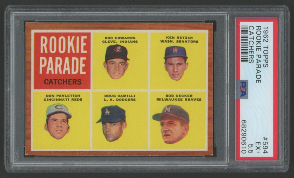 Doc Edwards RC / Ken Retzer RC / Bob Uecker RC / Doug Camilli RC / Don ...