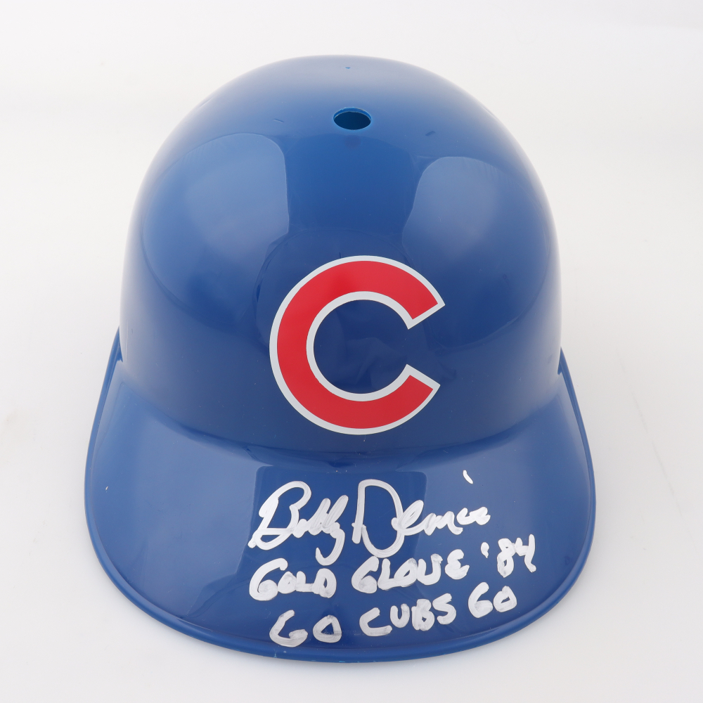 Bob Dernier Signed Cubs Full-Size Batting Helmet Inscribed "Gold Glove ...