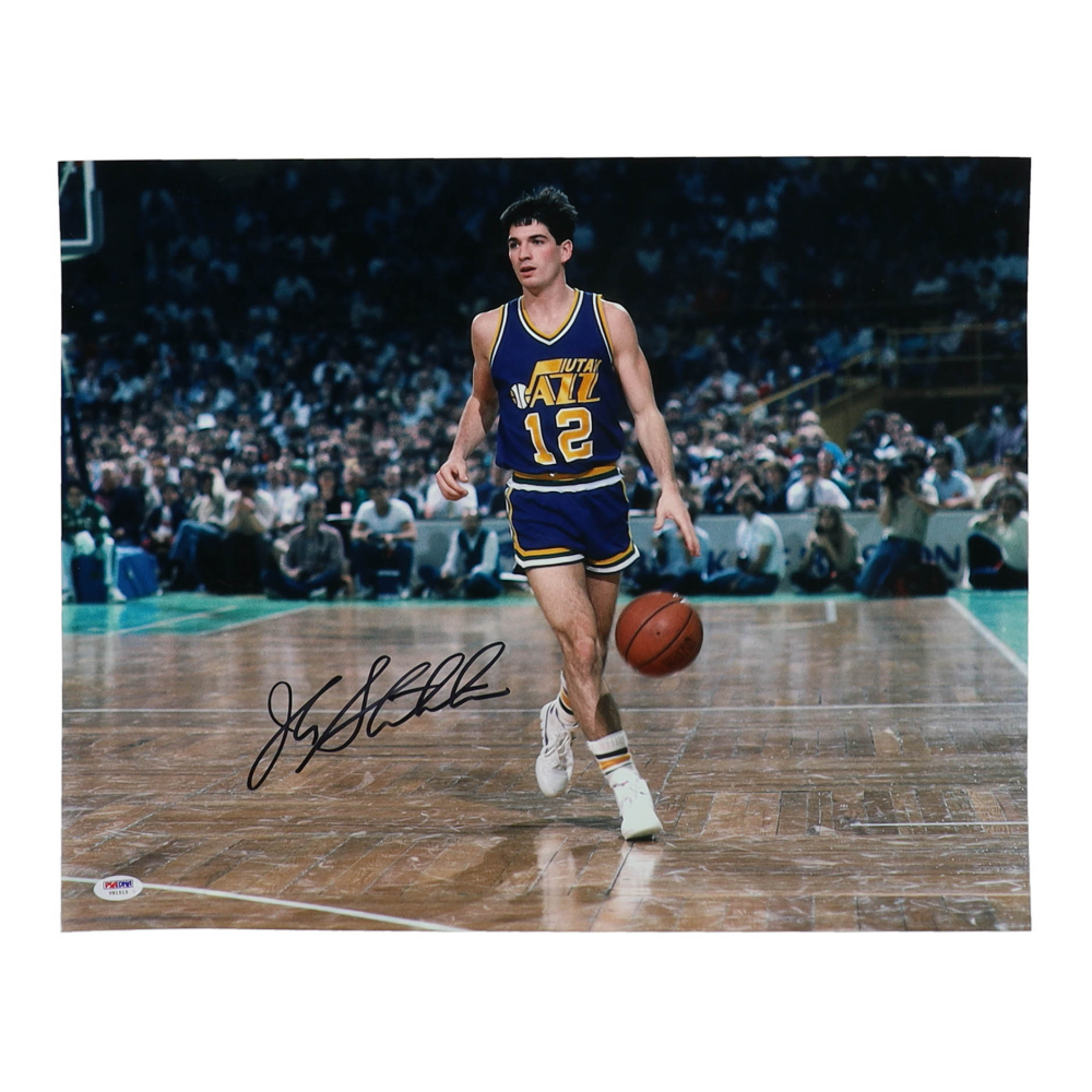 John Stockton Signed Jazz 16x20 Photo (PSA) | Pristine Auction