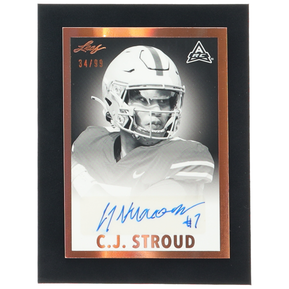 C.J. Stroud 2021 Leaf Memories '60 Autographs Bronze #BWCJS RC #34/99 ...