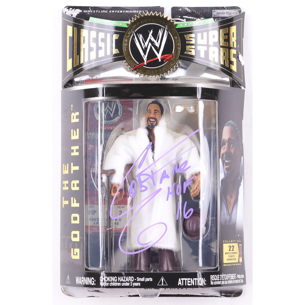 The Godfather Signed WWE "Classic Superstars" Action Figure Inscribed "HOF 16" (JSA) | Pristine ...