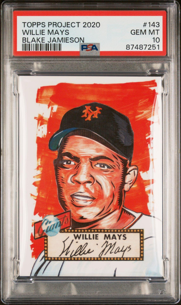 Willie Mays 2020 Topps Project 2020 #143 / 5930* / Blake Jamieson (PSA ...