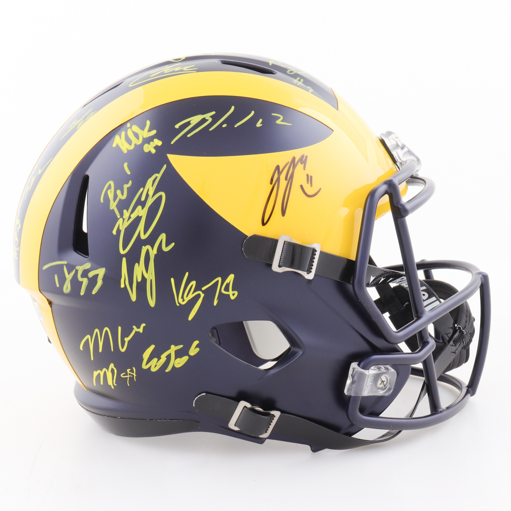 2023 Michigan Wolverines Full-Size Speed Helmet Team-Signed by (19 ...