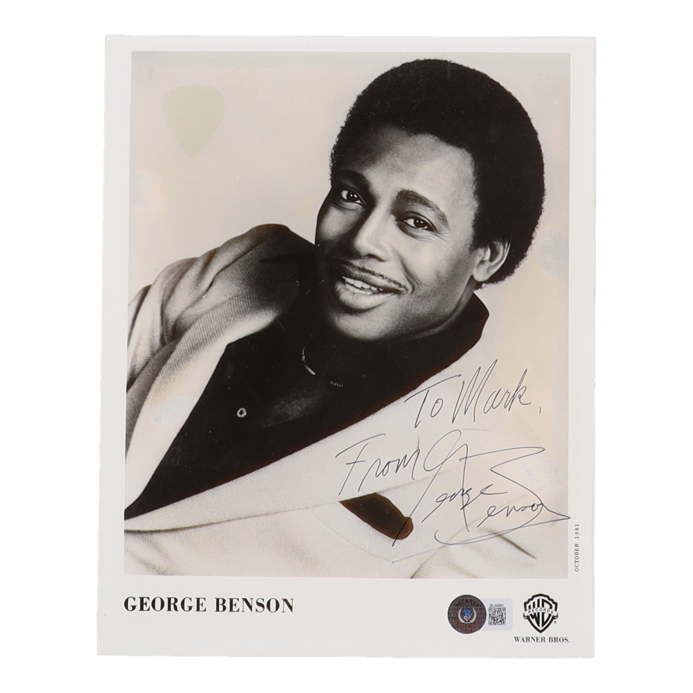 George Benson Signed 8x10 Photo Inscribed (Beckett) | Pristine Auction