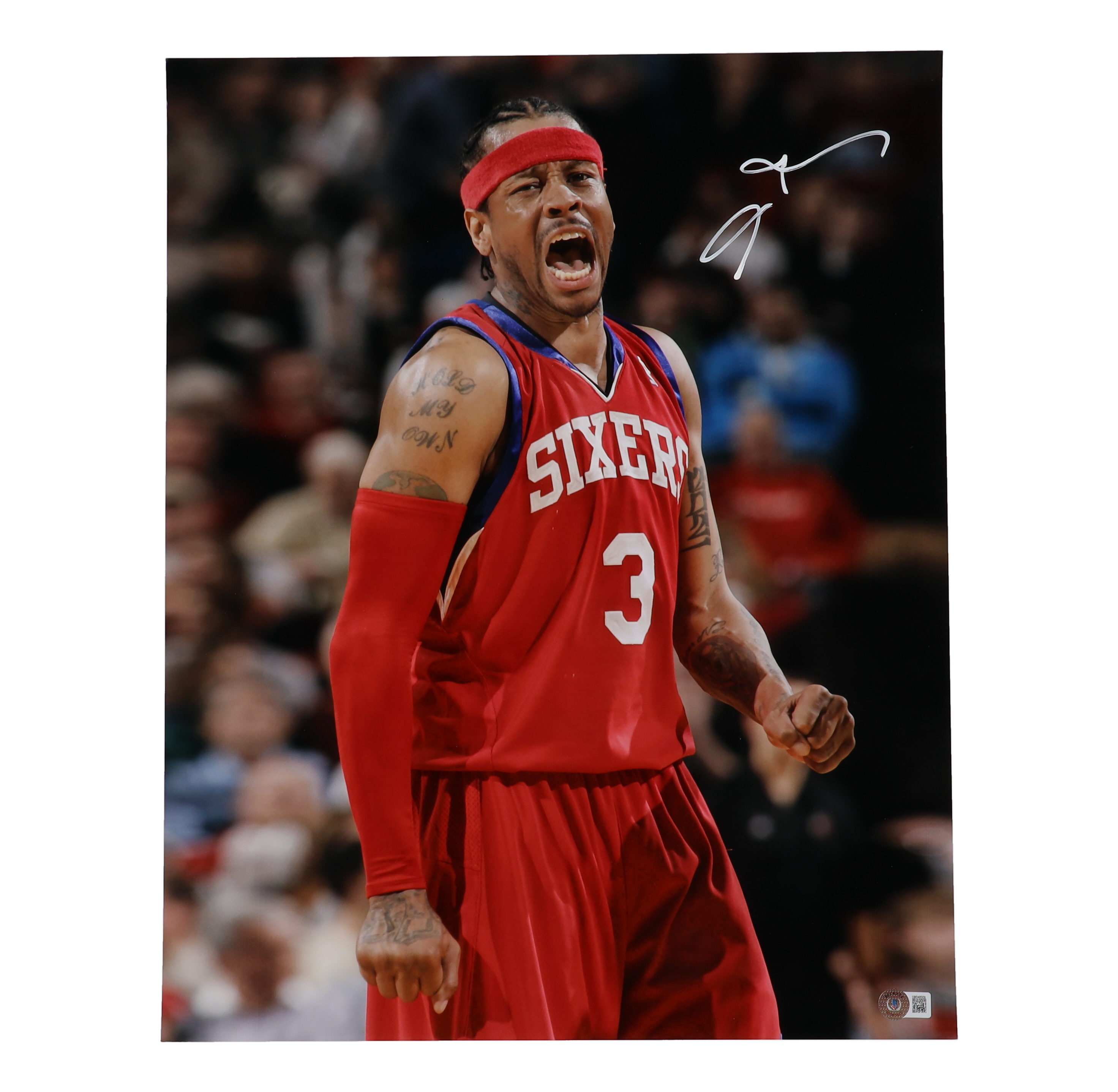 Allen Iverson Signed 76ers 16x20 Photo (Beckett) | Pristine Auction