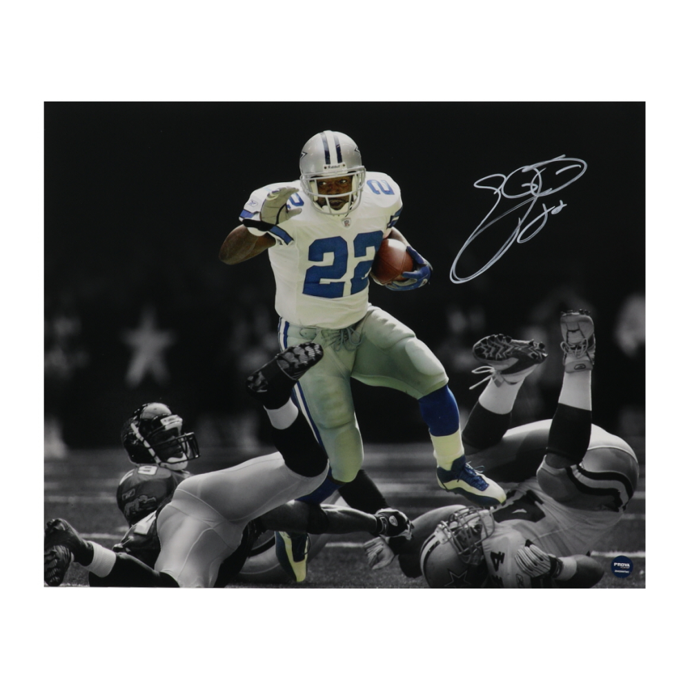 Emmitt Smith Signed Cowboys 16x20 Photo (Prova) | Pristine Auction