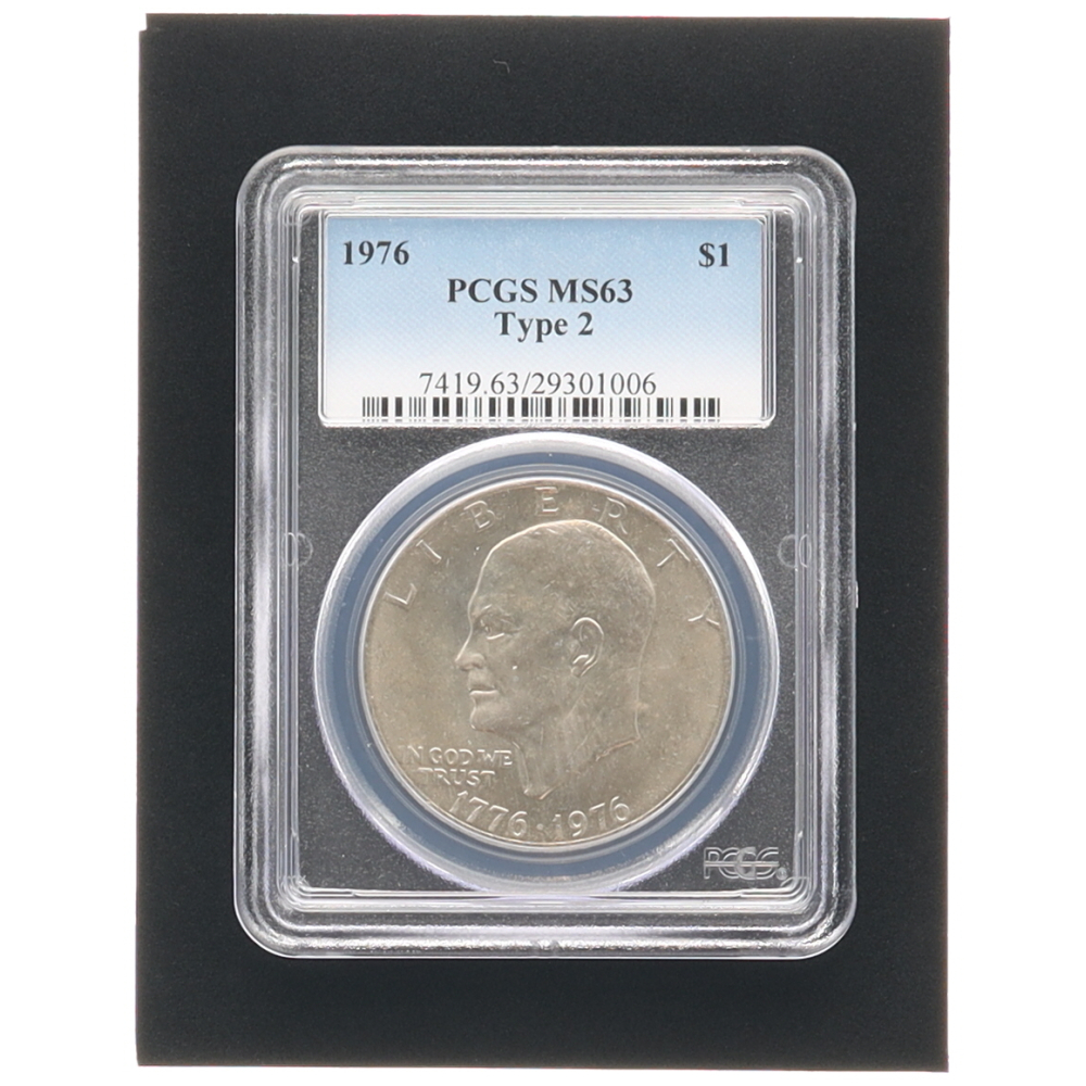 1976 Eisenhower Silver Dollar - Type 2 (PCGS MS63) | Pristine Auction