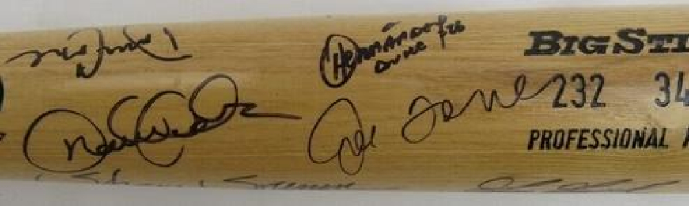 Yankees Legends & Stars Rawlings Big Stick Baseball Bat Signed By (12 ...