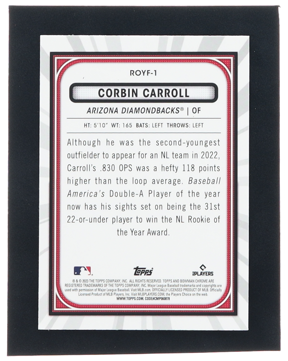 Corbin Carroll 2023 Bowman Chrome Mega Box Rookie of the Year Favorites ...