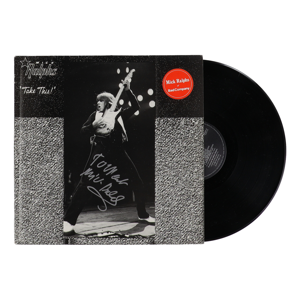 Mick Ralphs Signed "Take This" Vinyl Record Album Cover (Beckett ...