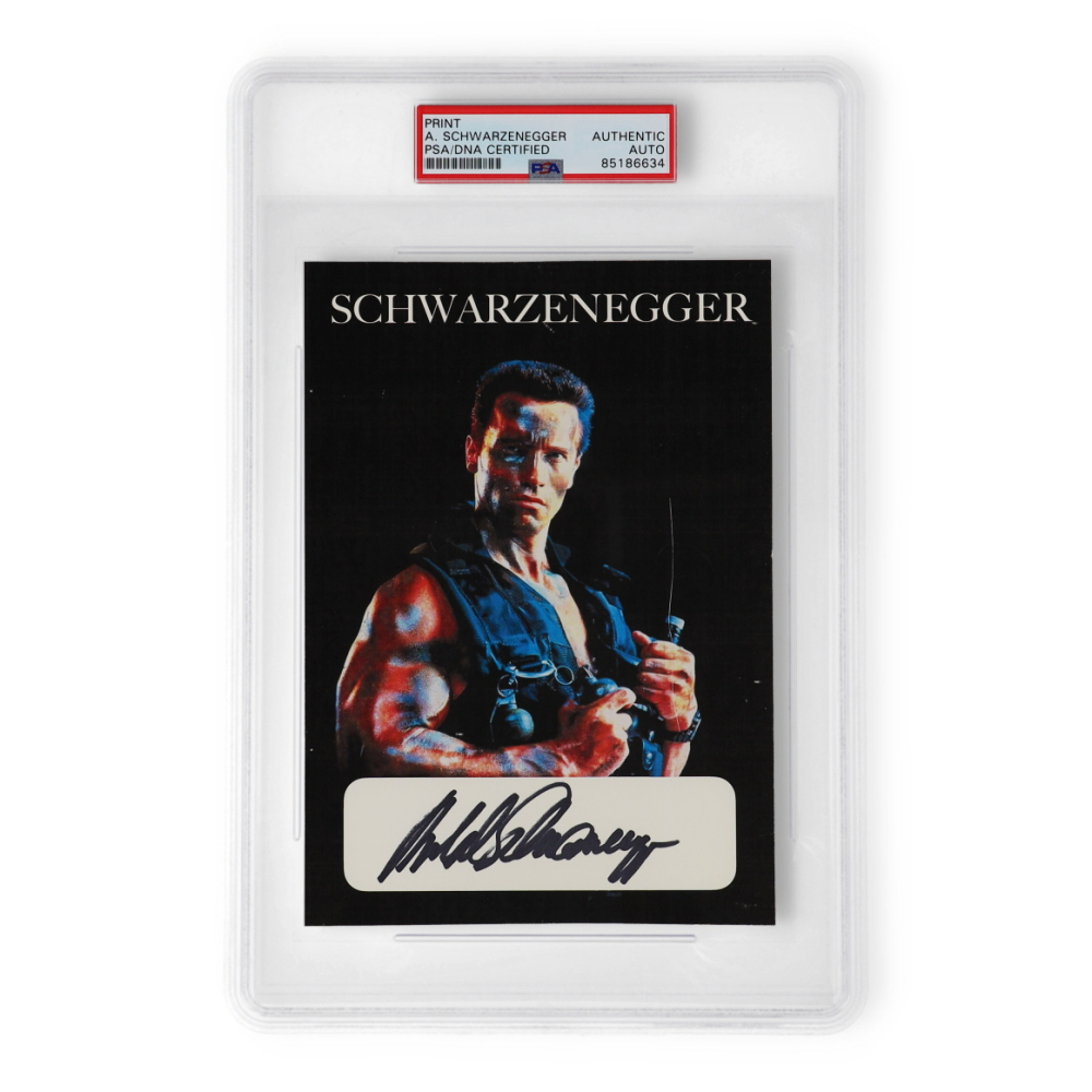 Arnold Schwarzenegger Signed "Commando" 7x10 Print (PSA) | Pristine Auction
