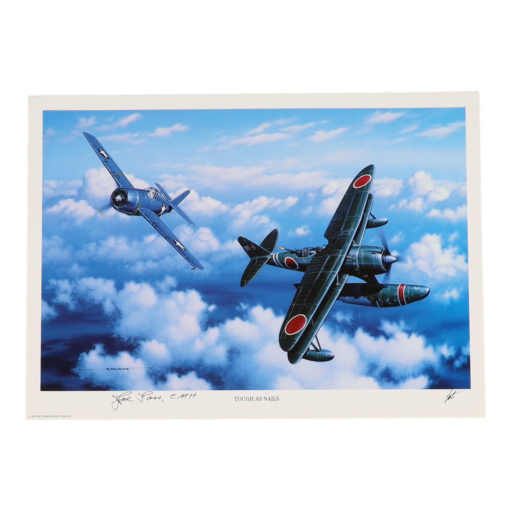 Joe Foss Signed Stan Stokes "Angels Of Okinawa" Lithograph (AIV ...