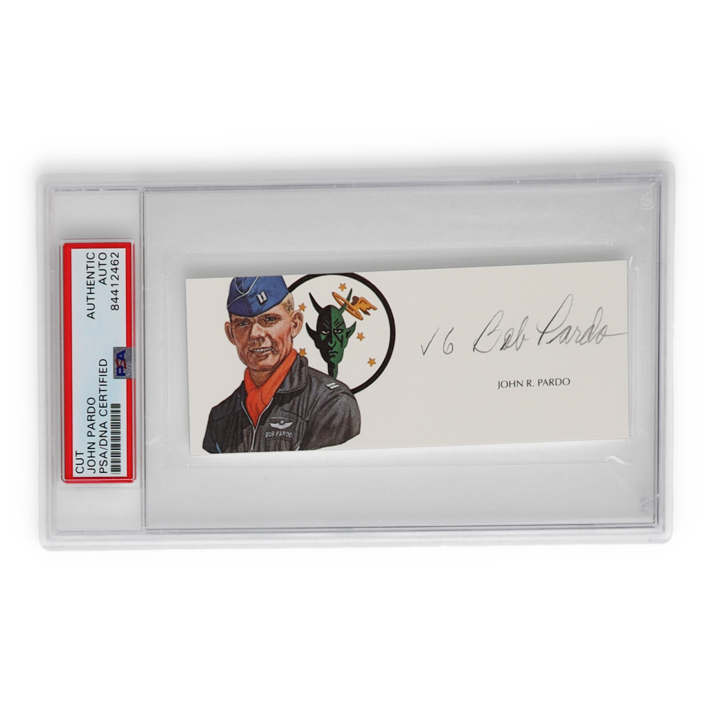 John Pardo Signed Cut with Portrait Inscribed "V6" (PSA) | Pristine Auction