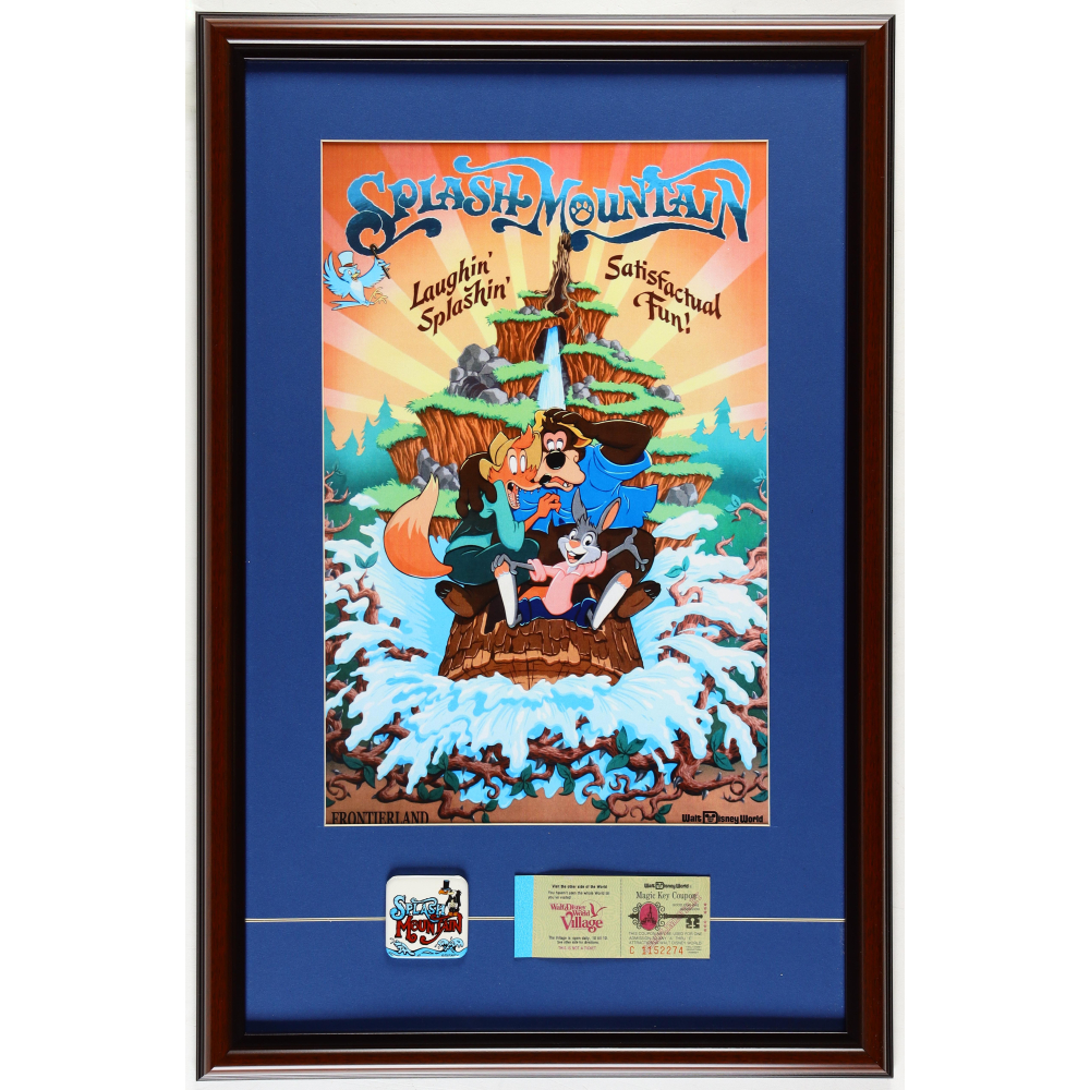 Walt Disney World "Splash Mountain" Custom Framed Print Display with ...