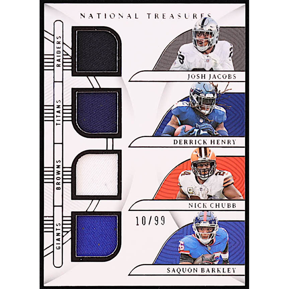 Josh Jacobs / Derrick Henry / Nick Chubb / Saquon Barkley 2022 Panini ...