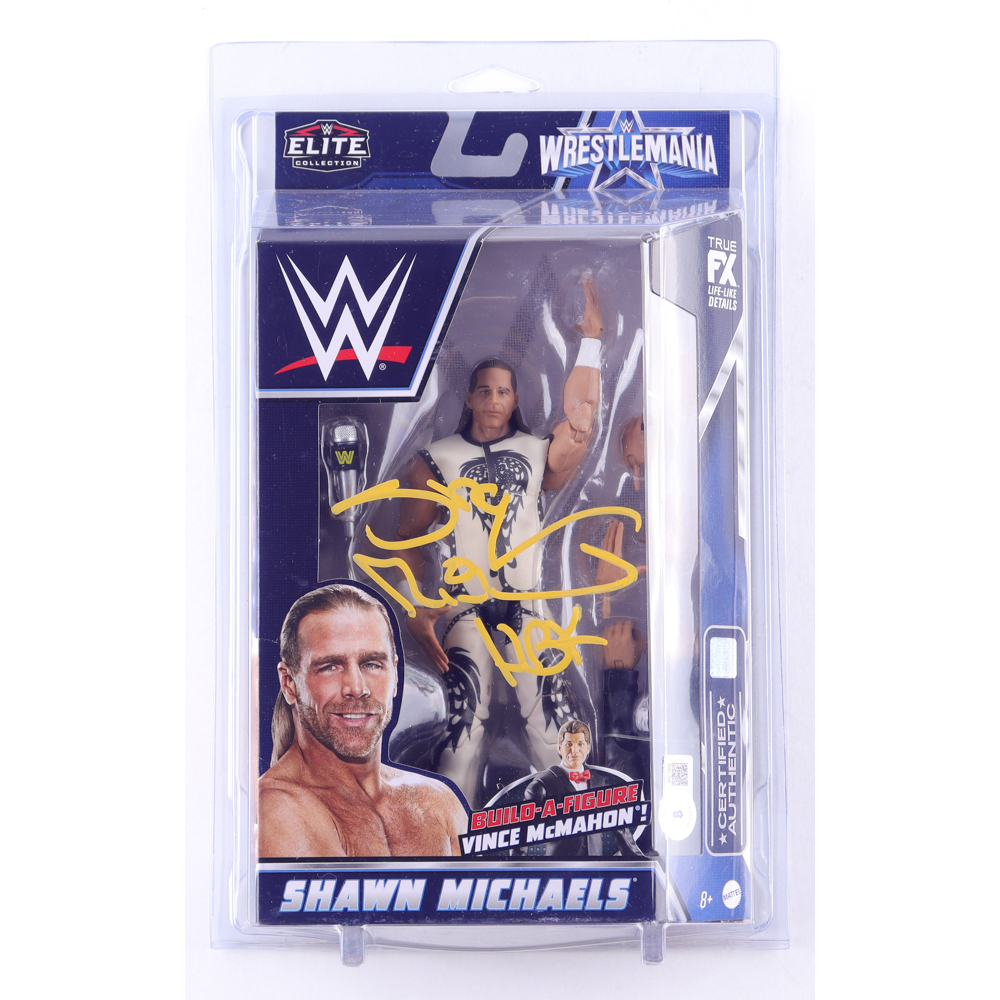 Shawn Michaels Signed WWE Elite Collection Action Figure Inscribed "HBK ...