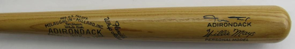 Willie Mays Signed Adirondack Personal Model Baseball Bat (PSA ...