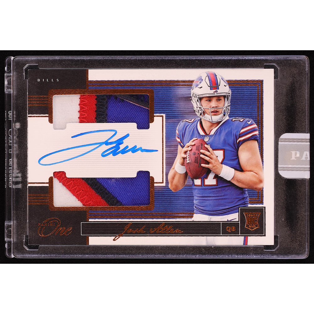 Josh Allen 2018 Panini One White Box Exclusive Jersey Patch Relic ...