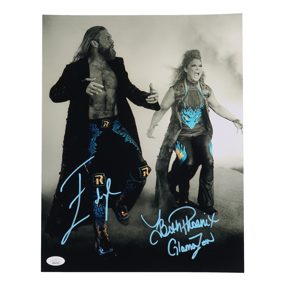 Edge & Beth Phoenix WWE Signed 11x14 Photo (JSA) | Pristine Auction