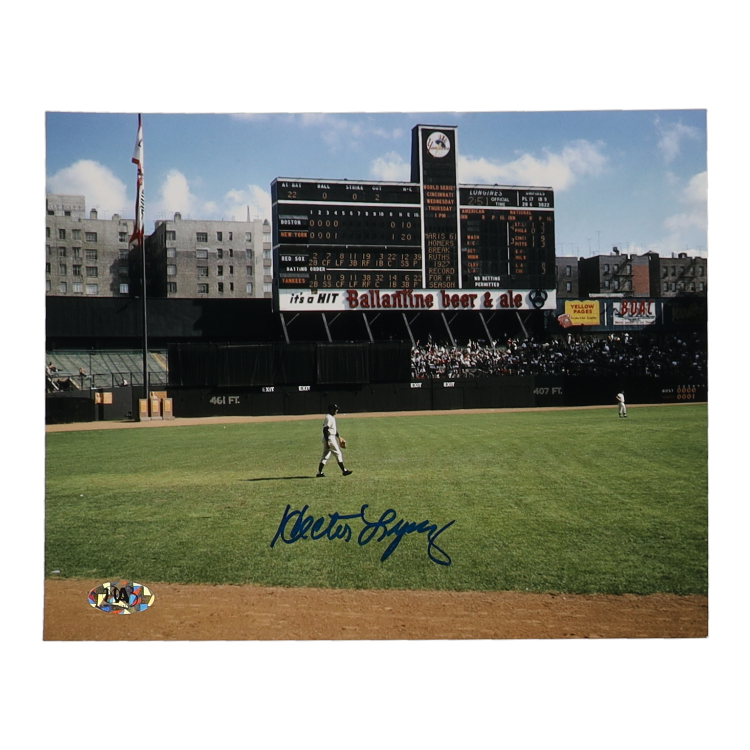 Hector Lopez Signed Yankees 8x10 Photo (MAB) | Pristine Auction