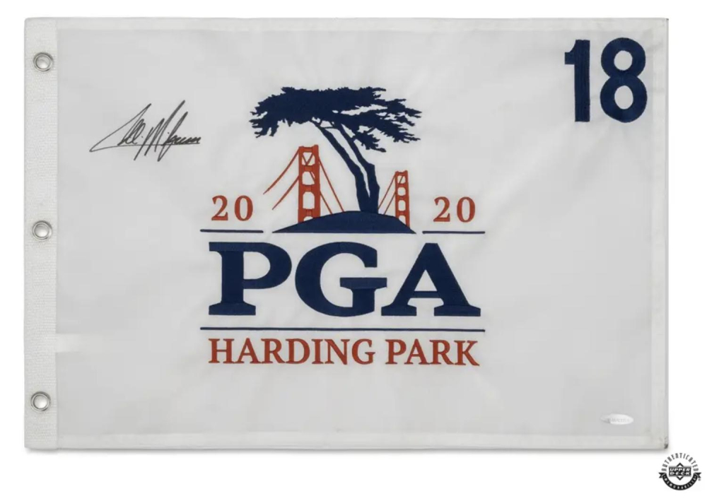 Collin Morikawa Signed 2020 PGA Championship Pin Flag (UDA) | Pristine ...