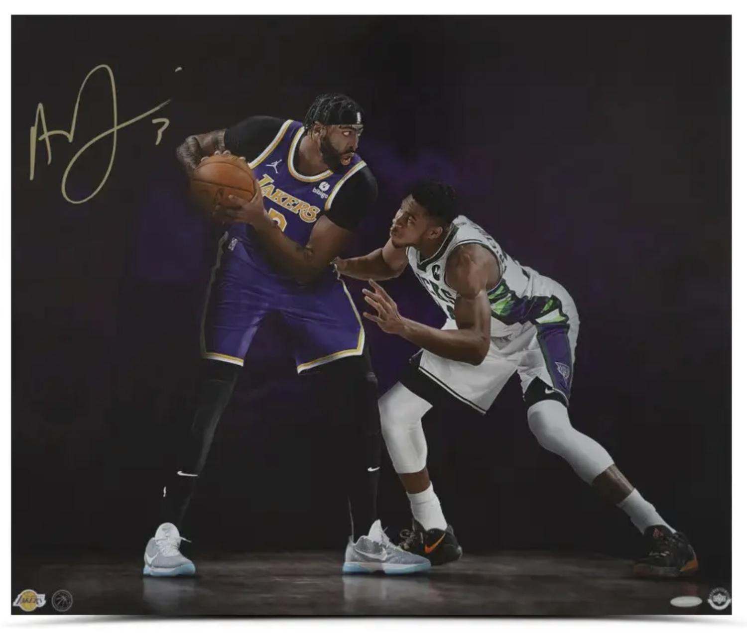 Anthony Davis Signed Lakers "One on One" 20x24 Photo (UDA) | Pristine ...