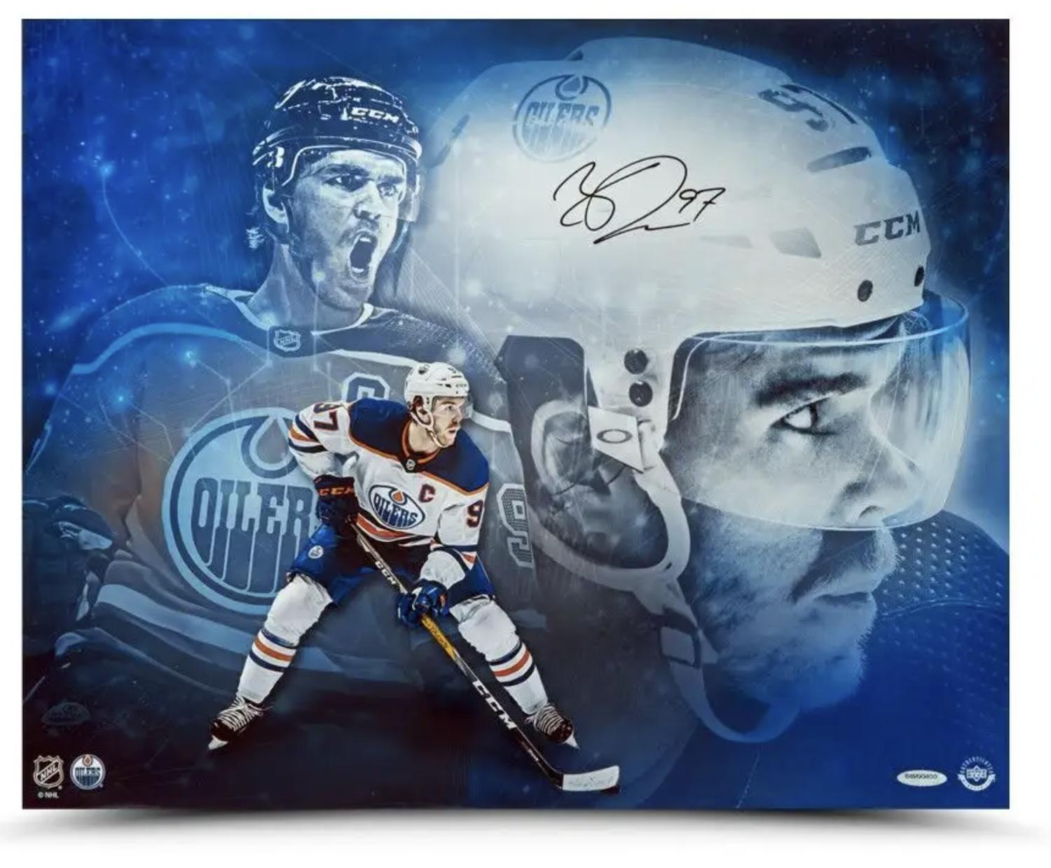 Connor McDavid Signed Oilers "Mindset" 16x20 Metallic Photo (UDA ...