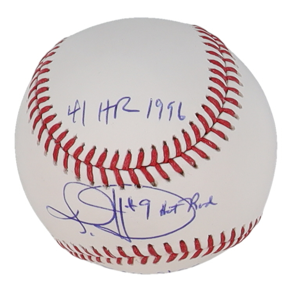 Todd Hundley Signed OML Baseball Inscribed "41 HR 1996, 2x All Star ...
