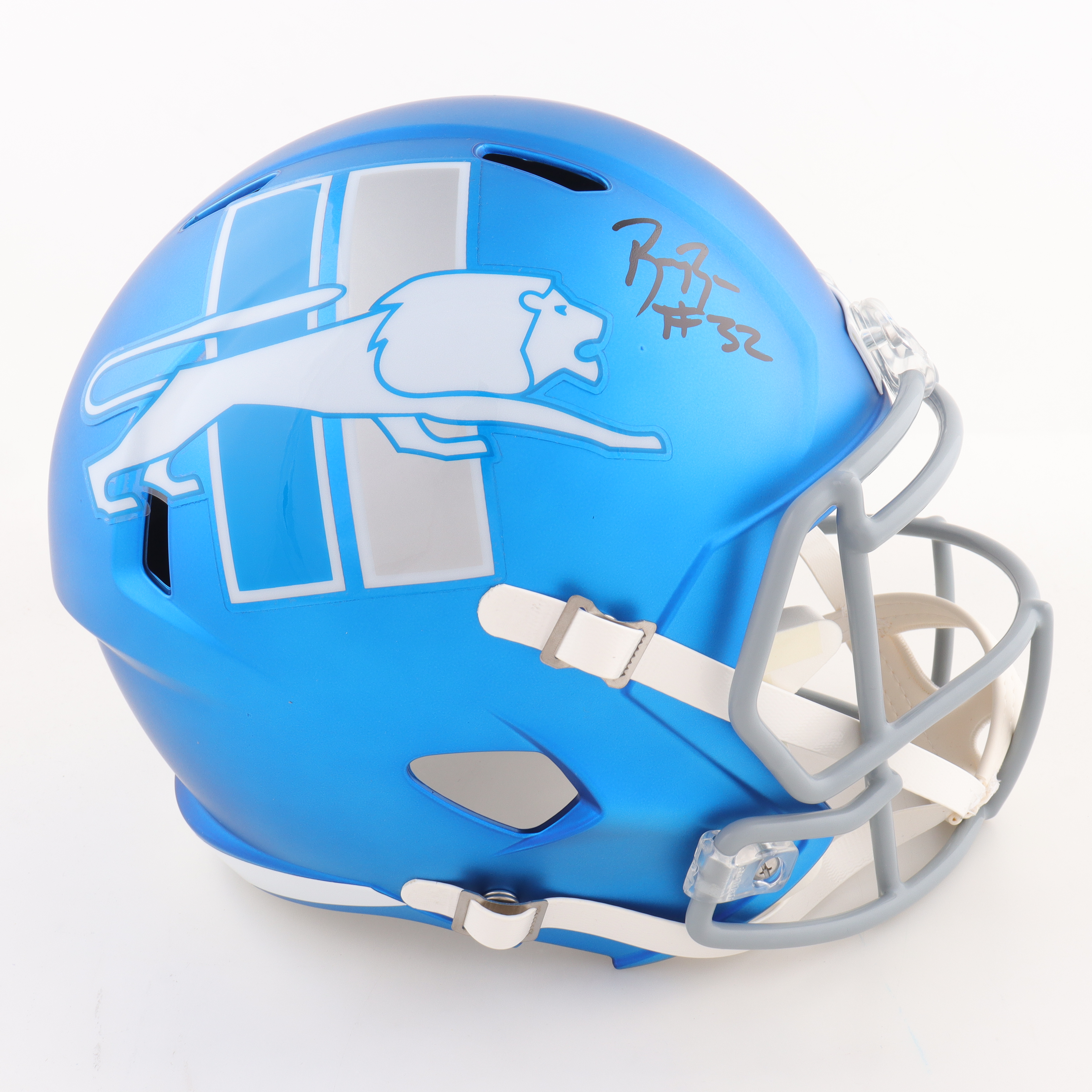 Brian Branch Signed Lions Full-Size Flash Alternate Speed Helmet ...