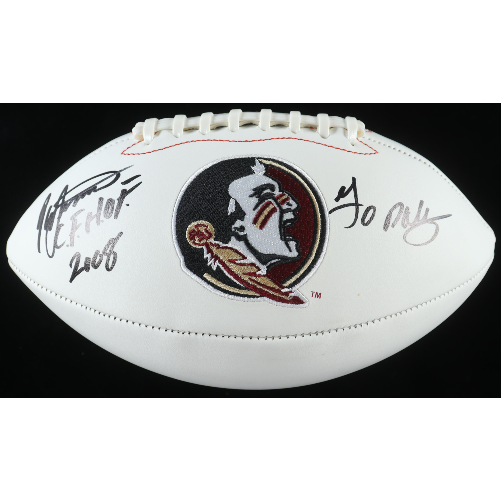 Ron Simmons Signed Florida State Seminoles Logo Football Inscribed "C.F ...