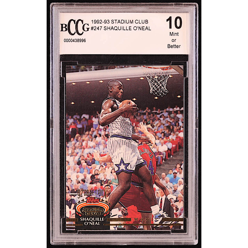 Shaquille O'Neal 1992-93 Stadium Club #247 RC (BCCG 10) | Pristine Auction
