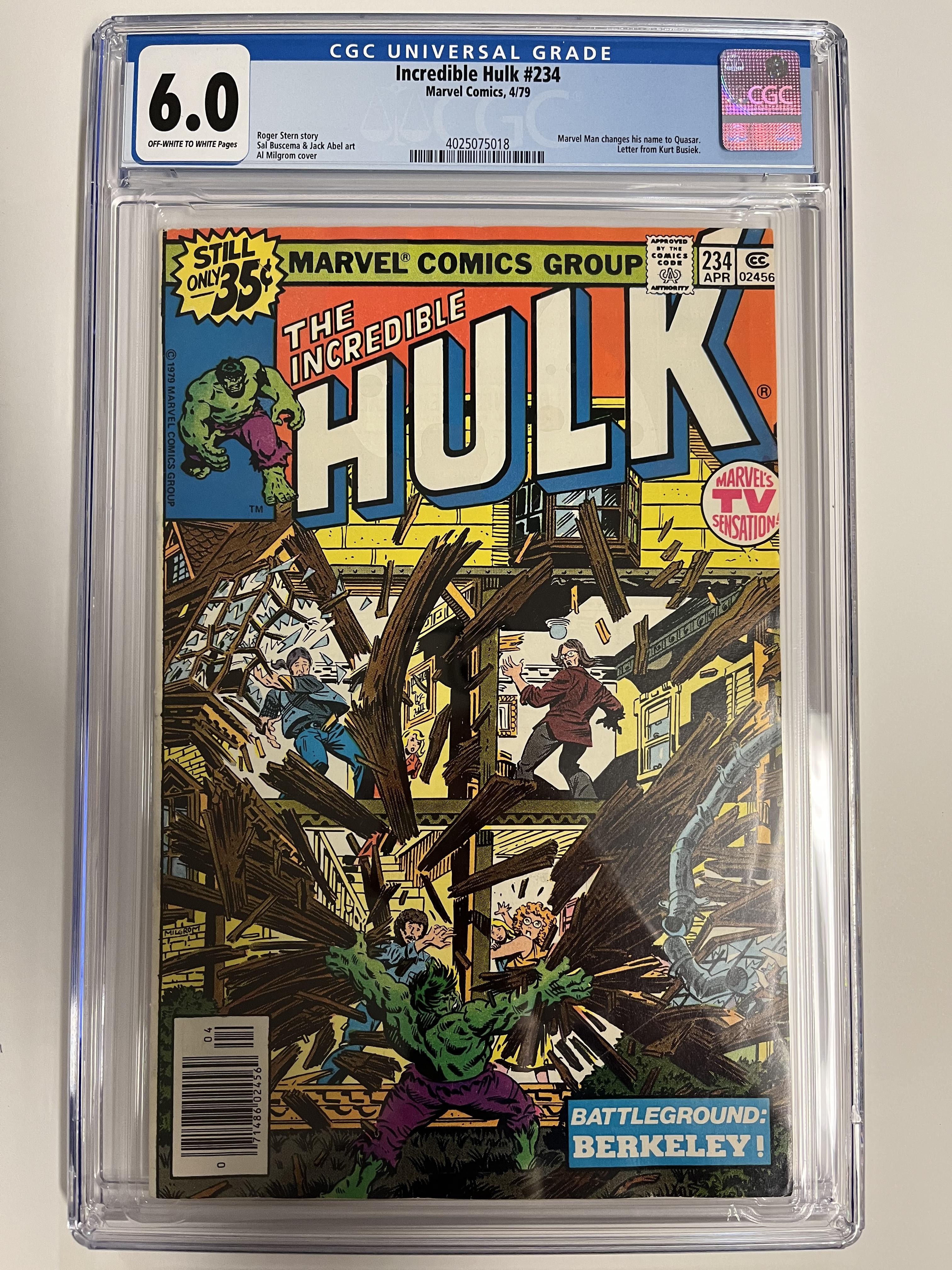 1979 "Incredible Hulk" Issue #234 Marvel Comic Book (CGC 6.5 ...