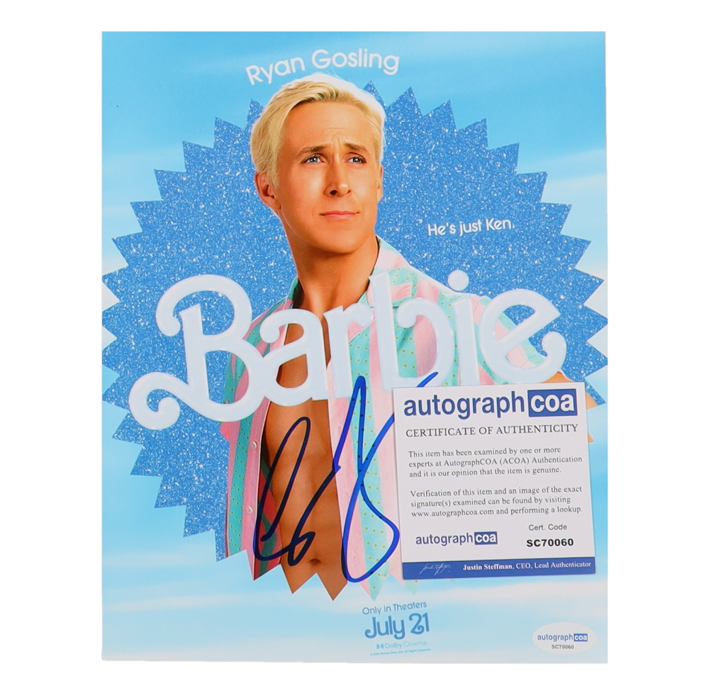 Ryan Gosling Signed "Barbie" 8x10 Photo (AutographCOA) | Pristine Auction