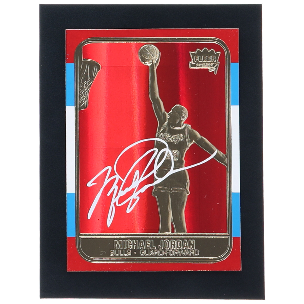 Michael Jordan 1997 Fleer Premier Signature Series Red Holo Refractor ...