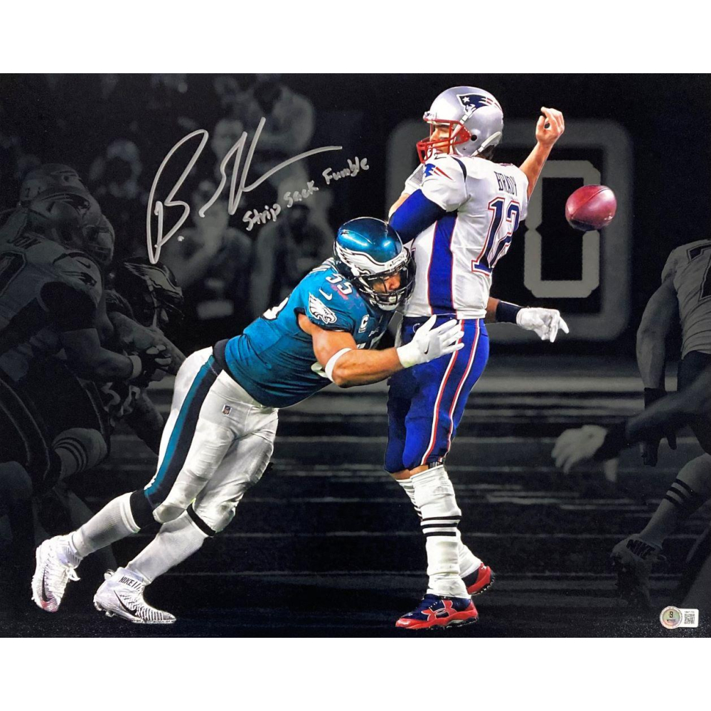 Brandon Graham Signed Eagles 16x20 Photo Inscribed "Strip Sack Fumble ...