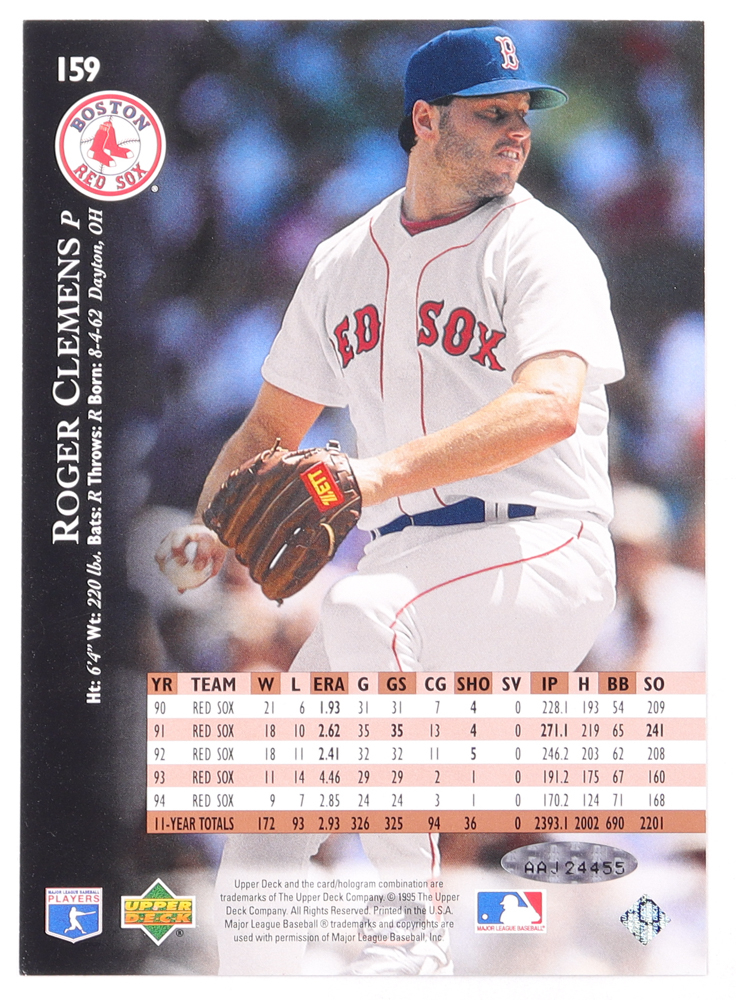 Roger Clemens Signed 1995 Upper Deck #159 (UDA) | Pristine Auction