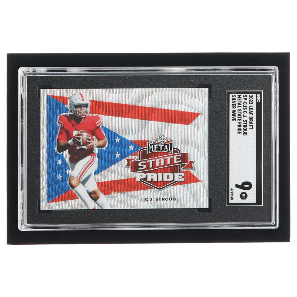 C.J. Stroud 2022 Leaf Metal Draft State Pride Wave Silver #SPCJS RC ...