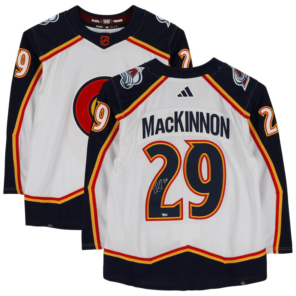 Nathan McKinnon Signed Adidas Authentic Avalanche Reverse Retro Jersey ...