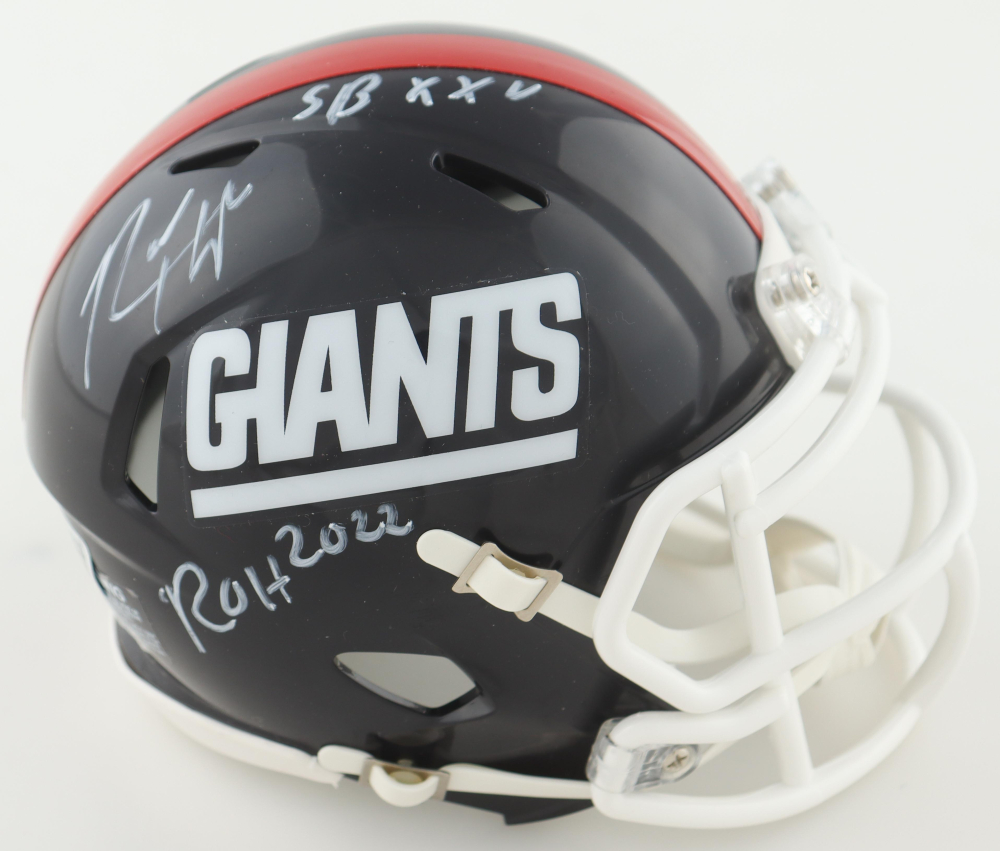 Rodney Hampton Signed Giants Speed Mini Helmet Inscribed "SB XXV ...
