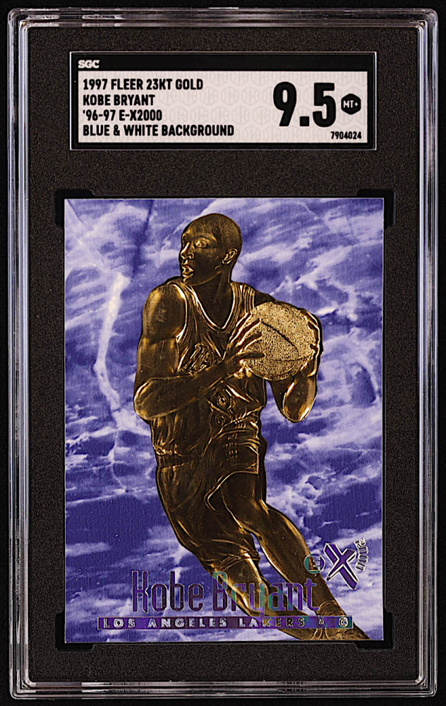 Kobe Bryant 1996-97 Skybox E-X2000 Sky Blue 23Kt Gold RC (SGC 9.5 ...