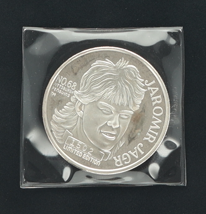 Jaromir Jagr 1992 Troy 1 oz Silver Coin #1502 | Pristine Auction