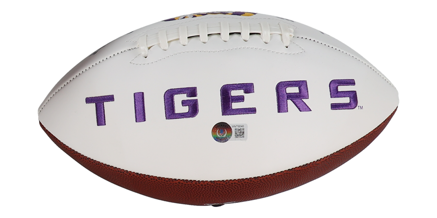 Devin White Signed LSU Tigers Logo Football Inscribed "Geaux Tigers ...