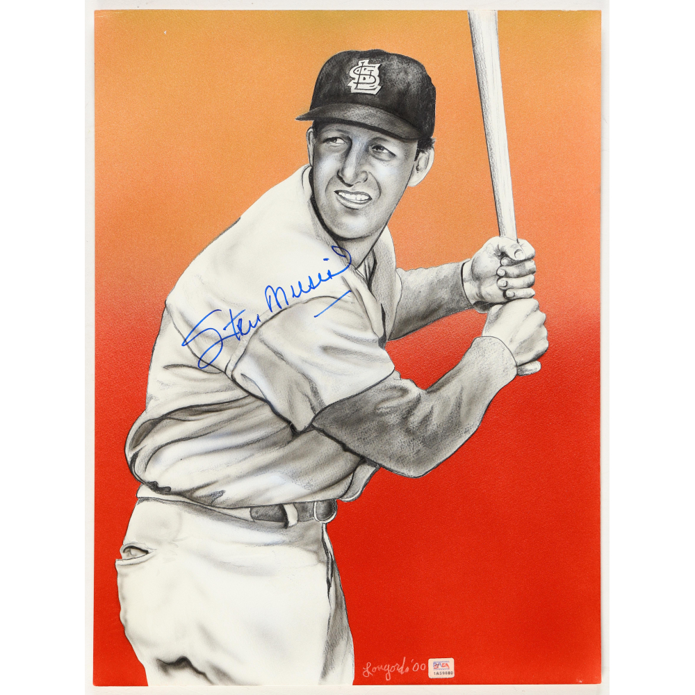 Stan Musial & Gary Longordo Signed "Cardinals" Print on Board By Gary ...