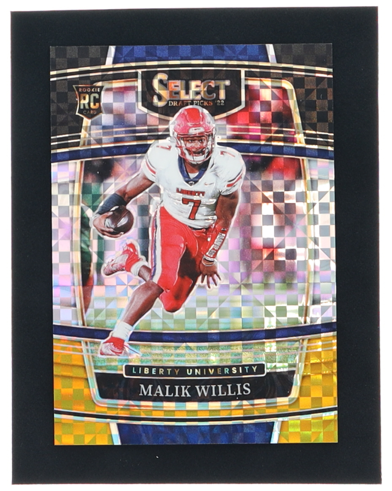 Malik Willis 2022 Select Draft Picks Prizms Black and Gold Squares #2 ...