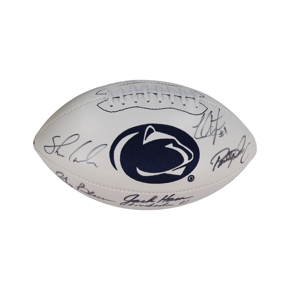 Penn State Nittany Lions Logo Football Signed by (7) With Andre Collins ...