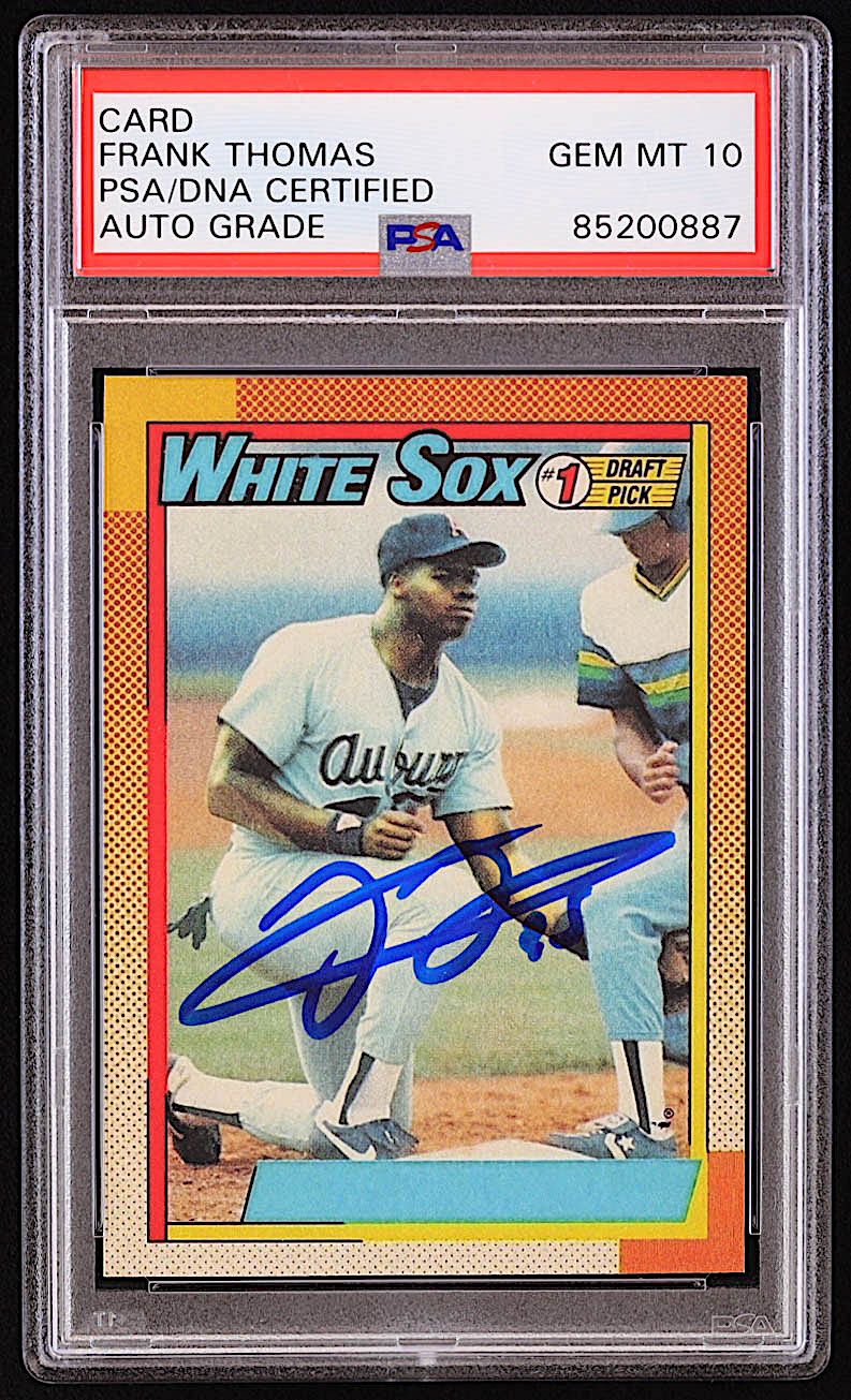 Frank Thomas Signed Custom Trading Card (PSA | Autograph Graded PSA 10 ...